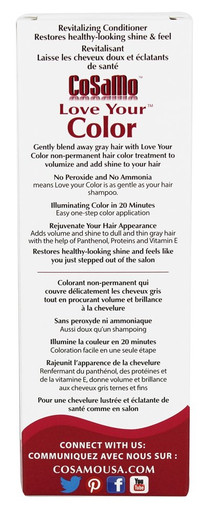 Cosamo Love Your Color, No Ammonia, No Peroxide Hair Color, #755 Light ...