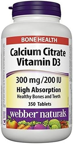 webber natural Calcium Citrate (350 Tablets), 350 Count