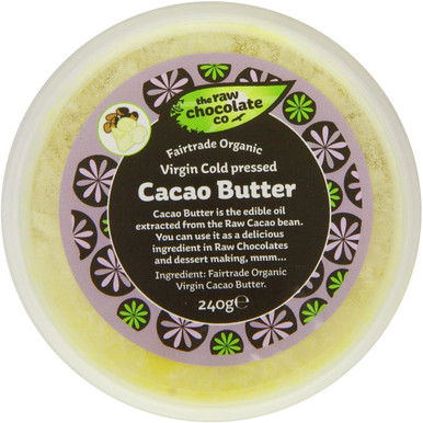 The Raw Chocolate Company Organic Virgin Cold Pressed Cacao Butter 240g