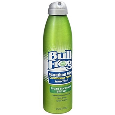 BullFrog Marathon Mist Continuous Spray Sunscreen SPF 50 6 oz By Bullfrog