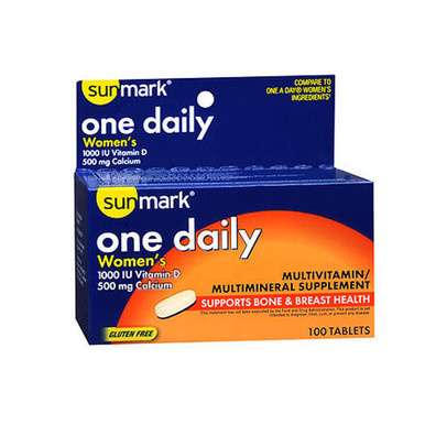 Sunmark One Daily Women's Multivitamin - Multimineral Tablets 100 Tabs ...