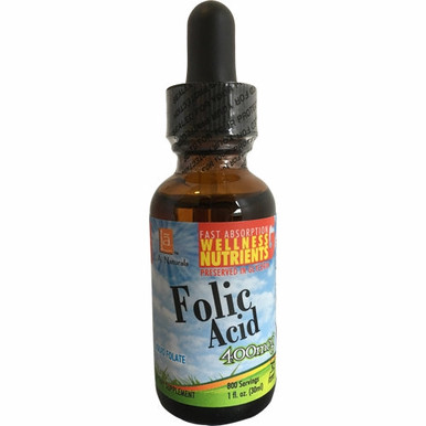 Liquid Folic Acid Drops 1 Oz By L. A .Naturals