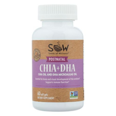 Postnatal Chia + DHA 60 Softgels By Sow