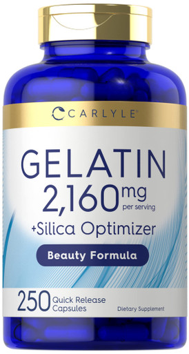 Carlyle Gelatin 2160 Mg | With Silica Optimizer | 250 Capsules | Non ...