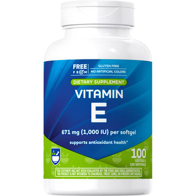 Rite Aid Natural Vitamin E Softgels 671 Mg, 100 Count, Antioxidant And ...