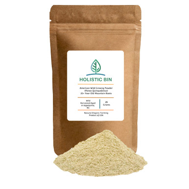 Holistic Bin Wild American Ginseng Powder Pure Organic Ginseng ...