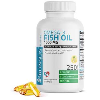 Bronson Omega-3 Fish Oil 1000 MG, Joint & Brain Health - Heavy Metal ...