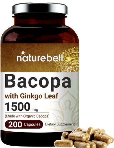 Triple Strength Bacopa Capsules 1500mg (Made with Organic Bacopa ...