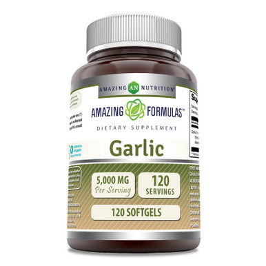 Amazing Formulas Garlic Supplement | 5000 Mg Per Serving | 120 Softgels ...