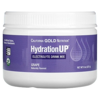 California Gold Nutrition Hydrationup, Electrolyte Drink Mix, Grape, 8 ...