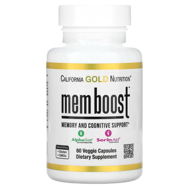 California Gold Nutrition Mem Boost, Memory & Cognitive Support, 60 ...