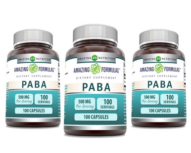 Amazing Formulas Paba 500Mg 100 Capsule Supplement | As Para ...