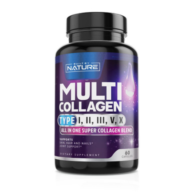 Built Nature Collagen Powder Pills, Hydrolyzed Type 1 & 3 Peptides ...