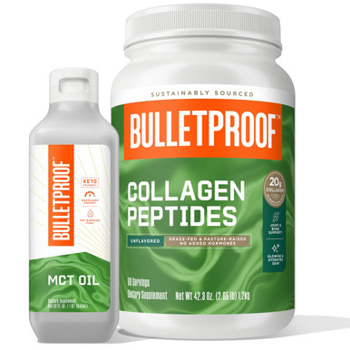 Bulletproof Xct Mct Oil 32 Oz Collagen Protein Powder 42.3 Oz