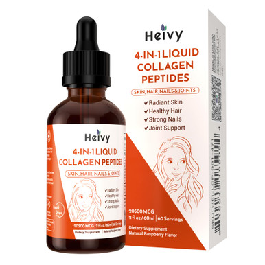 Heivy 4-In-1 Liquid Collagen Peptides For Radiant Skin, Healthy Hair ...