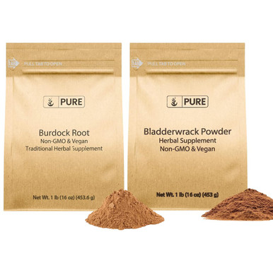 PURE ORIGINAL INGREDIENTS Burdock Root And Bladderwrack Powder Bundle ...