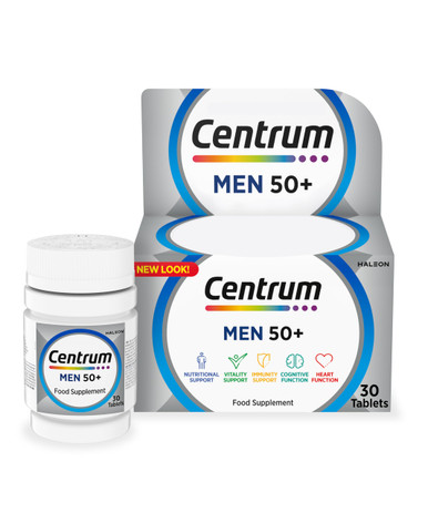 Centrum Men 50+ Multivitamin Tablets For Men Vitamins With 23 Essential ...