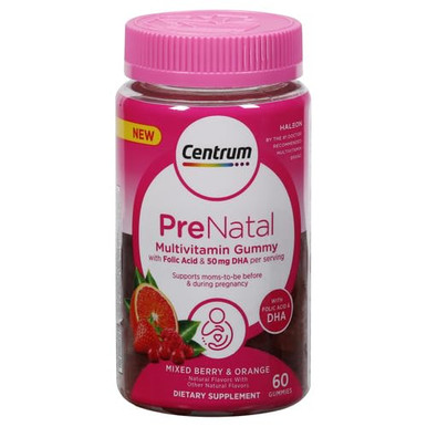 Centrum Prenatal Multivitamin Gummies With Dha And Folic Acid Mixed ...