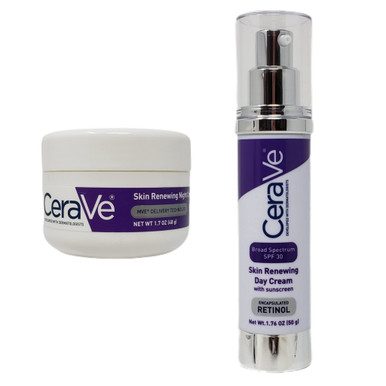 Cerave Skin Renewing Day And Night Bundle - Contains Day Cream Retinol ...