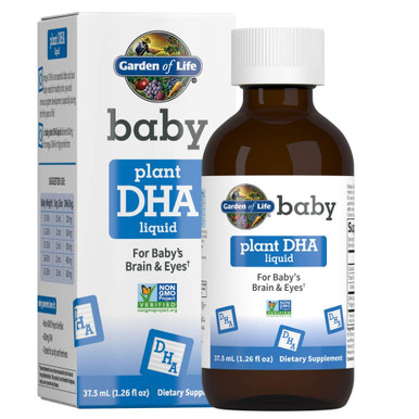 Garden of Life Baby Dha Drops 600Mg Omega 3 Dha Vegan For Baby'S Brain ...