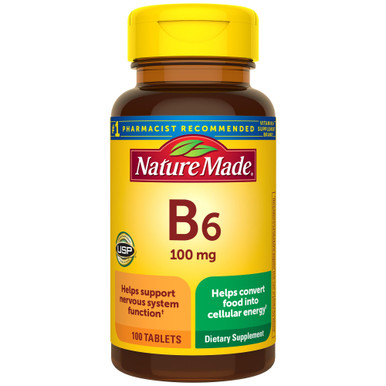 Nature Made Vitamin B6 100 Mg Dietary Supplement For Energy Metabolism ...