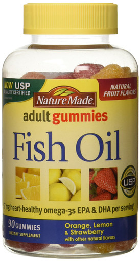 Nature Made Fish Oil Adult Gummies - Orange Lemon & Strawberry Banana ...
