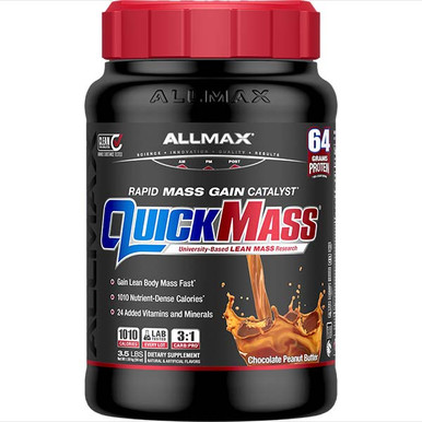 Allmax Nutrition Quickmass Mass Gainer 3.5 Lbs Chocolate Peanut Butter