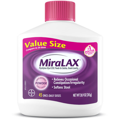 MiraLAX Laxative Powder 45 Dose Polyethylene Glycol 3350