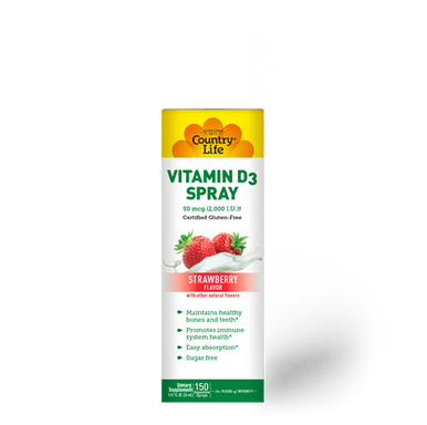 Country Life Vitamin D3 Spray - Strawberry 0.81oz Sprays