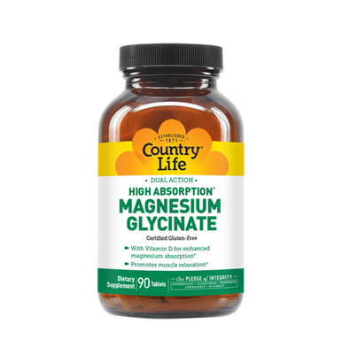 Country Life Dual Action Magnesium Glycinate 90 Tablets