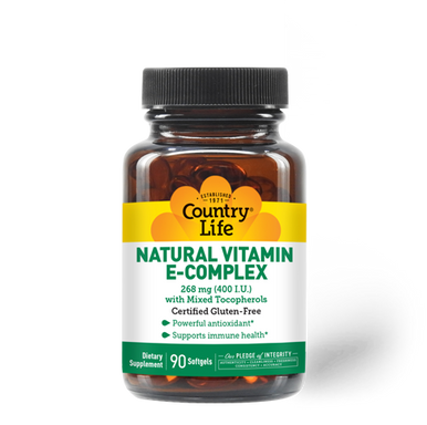 Country Life Natural Vitamin E-Complex 400 I.U. 90 Softgels