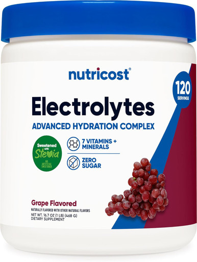 Nutricost Electrolyte Complex Powder (120 Servings Grape) - Hydration ...