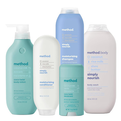 Method Bundle of Simply Nourish Body Wash 18 oz + Coco Twist Body ...