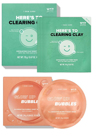 I Dew Care Bubble Sheet Mask - Glow Up Bubbles, 5 Ea + Clay Sheet Mask ...