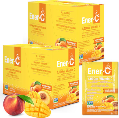 Ener-C Peach Mango Multivitamin Drink Mix Powder Vitamin C 1000Mg ...