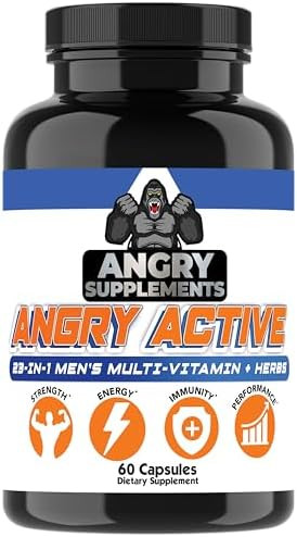 Angry Active 23In1 Men'S Multi-Vitamin + Herbs & Minerals, Multivitamin ...