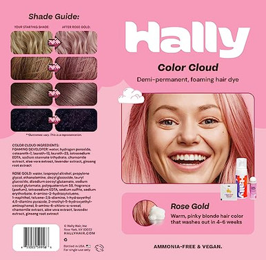 Hally Hair Ultimate Transformation Bundle - Foaming Dye Kit & Fluffy G ...