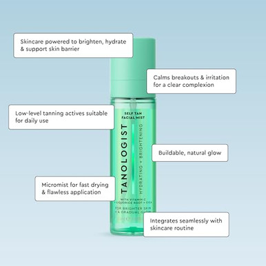 Tanologist Self Tan Face Mist- Medium 3.38 Fl. Oz/100 Ml Bottle