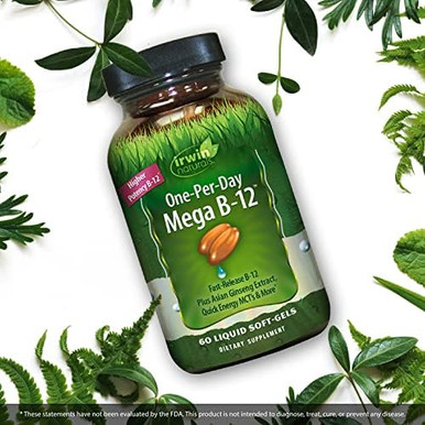 Irwin Naturals Oneperday Mega B12 1500Mcg High Potency Methylcobalamin ...