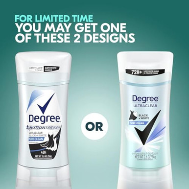 Degree Women Ultra Clear Antiperspirant & Deodorant Pure Clean 2.6 Oz ...