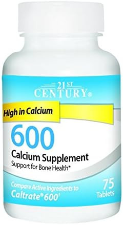 21St Century 600 Mg Calcium Supplement 75 Count (2 Pack)