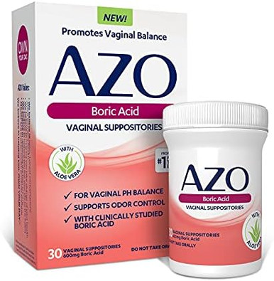 Azo D Mannose Urinary Tract Health 120 Count Boric Acid Vaginal ...