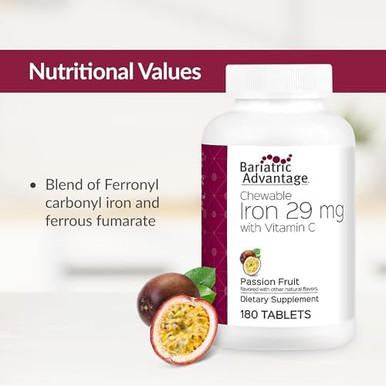 Bariatric Advantage Chewable Iron 29 Mg For Bariatric Surgery Patients ...