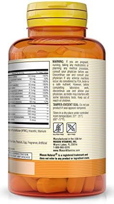 Mason Natural Vitrim 50 Plus Senior Multivitamin And Multimineral ...