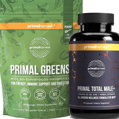 Primal Harvest Primal Total Male+ & Primal Greens Men'S Multivitamin ...
