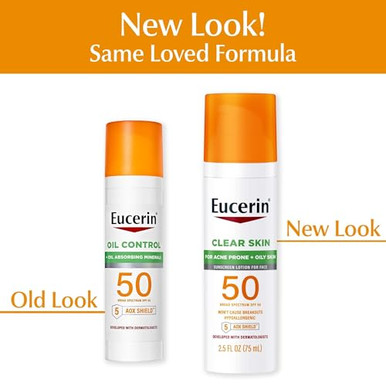 Eucerin Sun Clear Skin Face Sunscreen Lotion Spf 50 For Acne Prone Skin ...