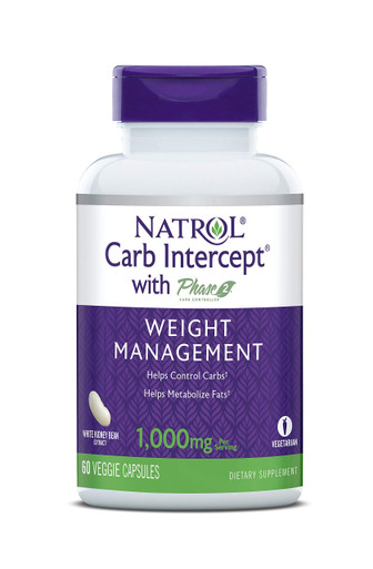 Natrol Carb Intercept With Phase 2 Carb Controller Capsules, White ...