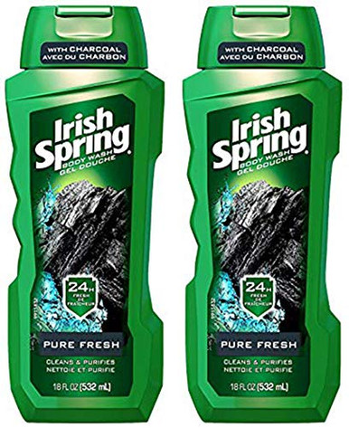Irish Spring Body Wash With Charcoal Pure Fresh - 18 Oz Pack Of 2