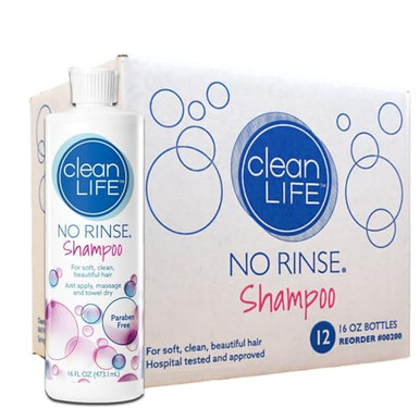 No-Rinse 16 Fl Oz Shampoo (Pack Of 12) Leaves Hair Fresh Clean And Odor ...