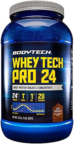 Bodytech Whey Tech Pro24 Powder Rich Chocolate (2 Lbs/ 28 Servings)
